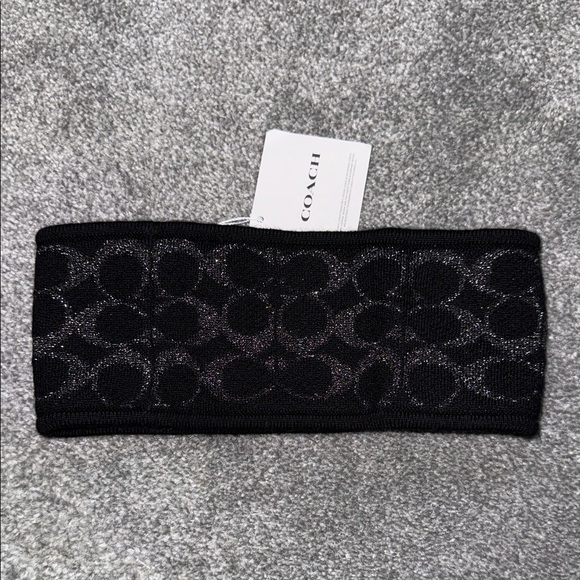 Coach | Accessories | Coach Black Patterned Headband | Poshmark